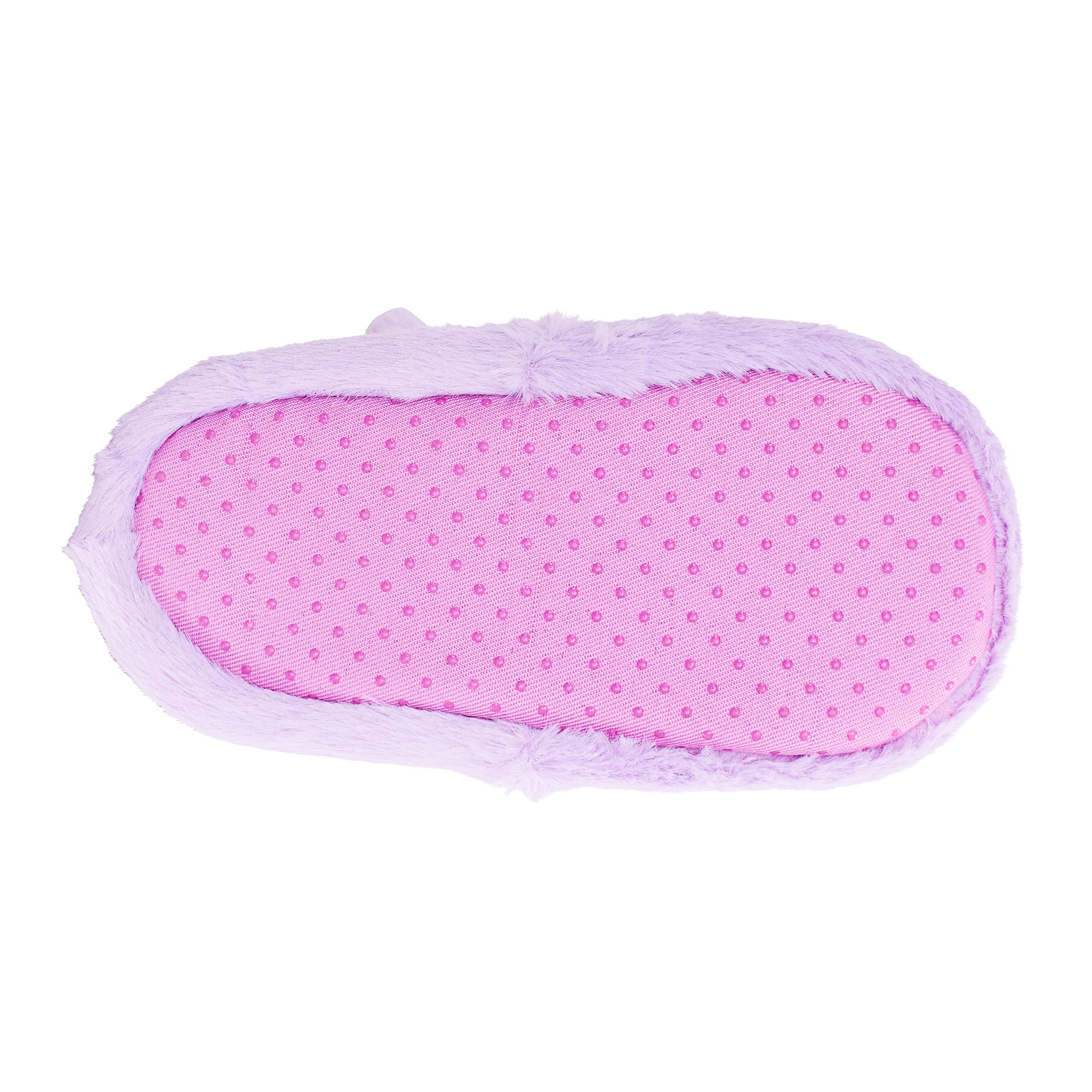 Simple Joys by Carter's Unisex Babies and Toddlers Fuzzy Slipper, Lilac, Owl, X-Large Little Kid