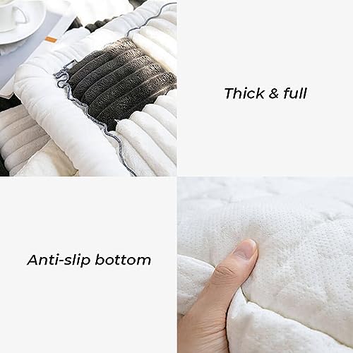 TTEDMO Funny Fuzzy Cream-Coloured Large Plaid Square Pet Mat Bed Couch Cover, 27.5x70.8 in