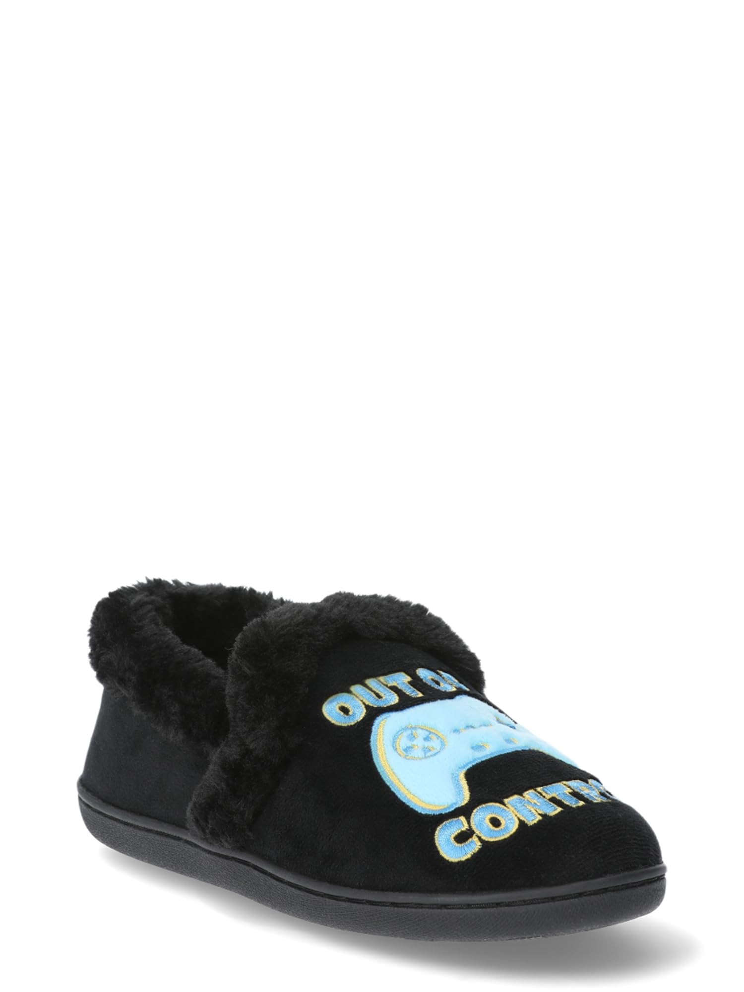 Wonder Nation Big Boys Game Over Sleep Mode Gamer Slippers (4-5)