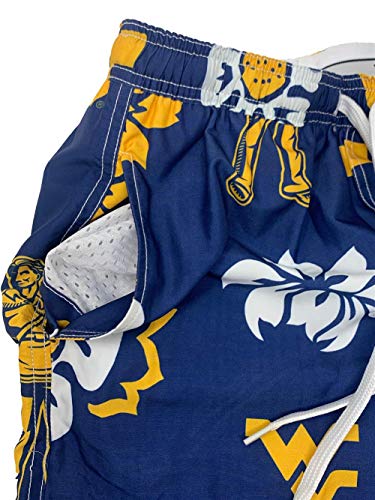 Men's Cal Berkeley Golden Bears Swim Trunks Floral Swim Shorts (Large)