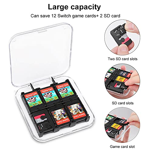 FNAF Game Card Case for Switch,Game Storage Box Shockproof Protective Portable Case Box with 12 Cartridge Slots for Switch Lite Game Cards