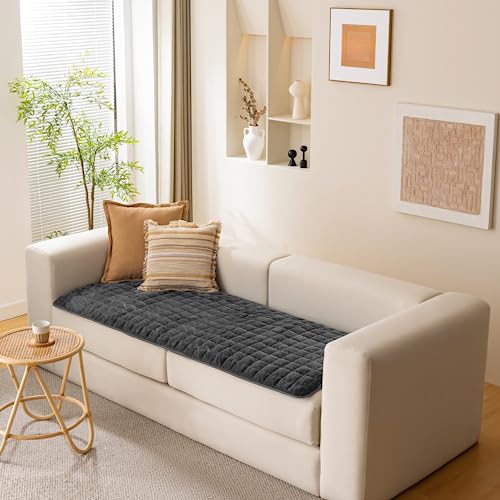 Allisandro Waterproof Dog Blanket,Thick and Non Slip Dog Bed Sofa Cover Pet Mat for Couch Sofa Bed Furniture & Small, Medium, Large Dogs, Grey, 48 x 30 Inches