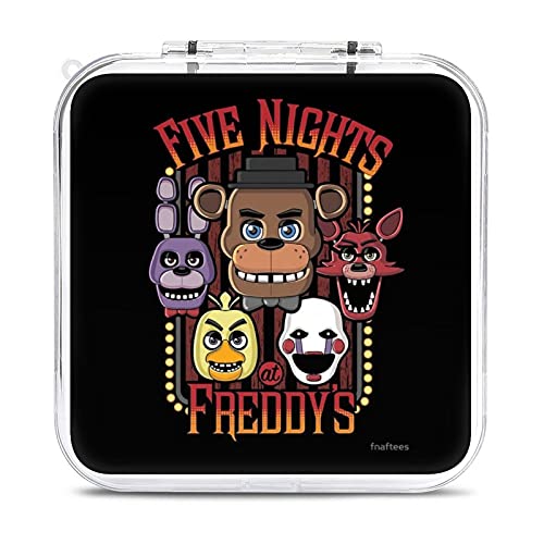 FNAF Game Card Case for Switch,Game Storage Box Shockproof Protective Portable Case Box with 12 Cartridge Slots for Switch Lite Game Cards
