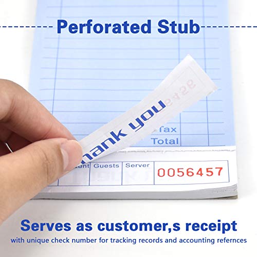 Guest Check Book, Server Note Pads and Waitress Order Pads, 50 Checks Per Book for Total 1200 Guest Checks, 3.5" x 6.75" (1200)