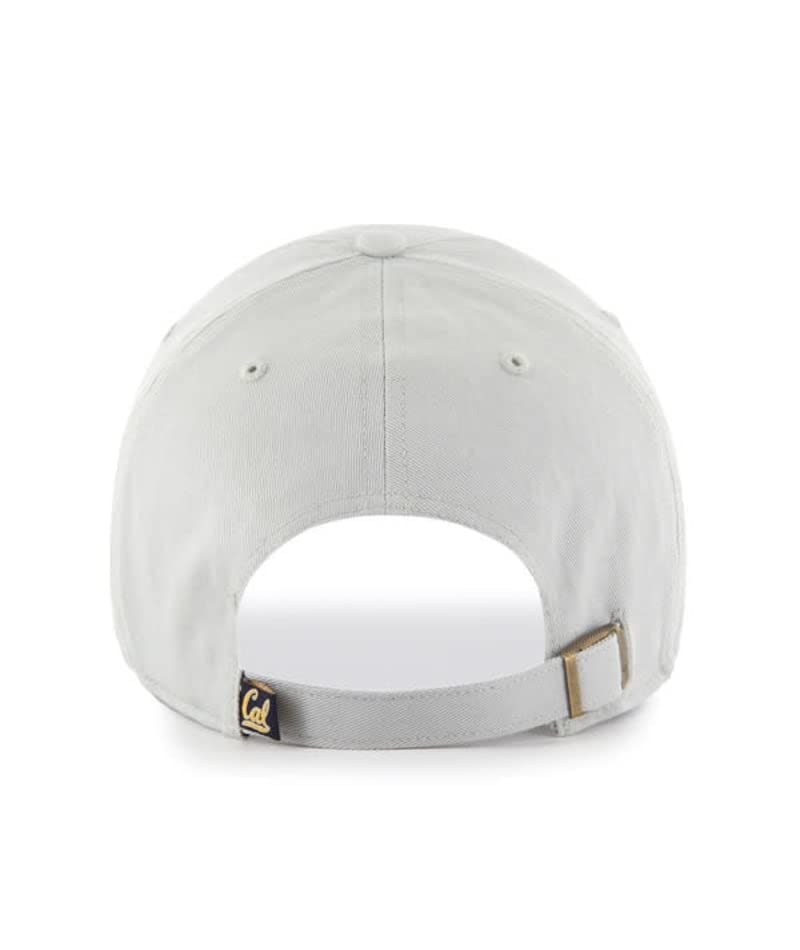 '47 Cal Hat (UC Berkeley Golden Bears) Mens Womens Clean Up Adjustable Cap, Gray, Navy Blue Logo, One Size