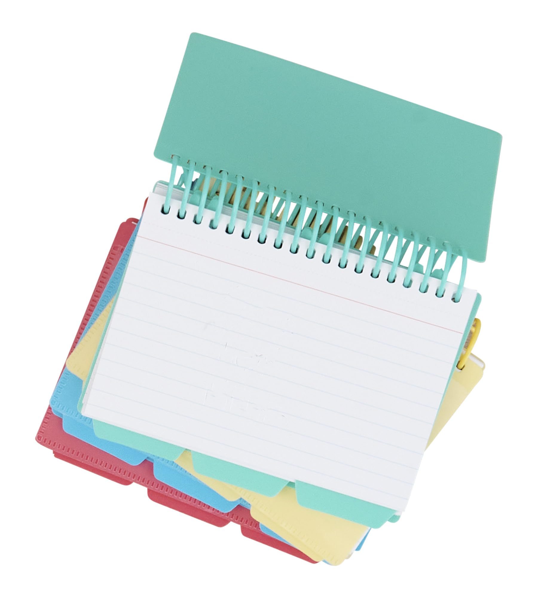 C-Line Spiral Bound Index Card Notebook with Tabs, Includes 60 Ruled 3 x 5 Inch Index Cards, 1 Notebook, Color May Vary (48750)