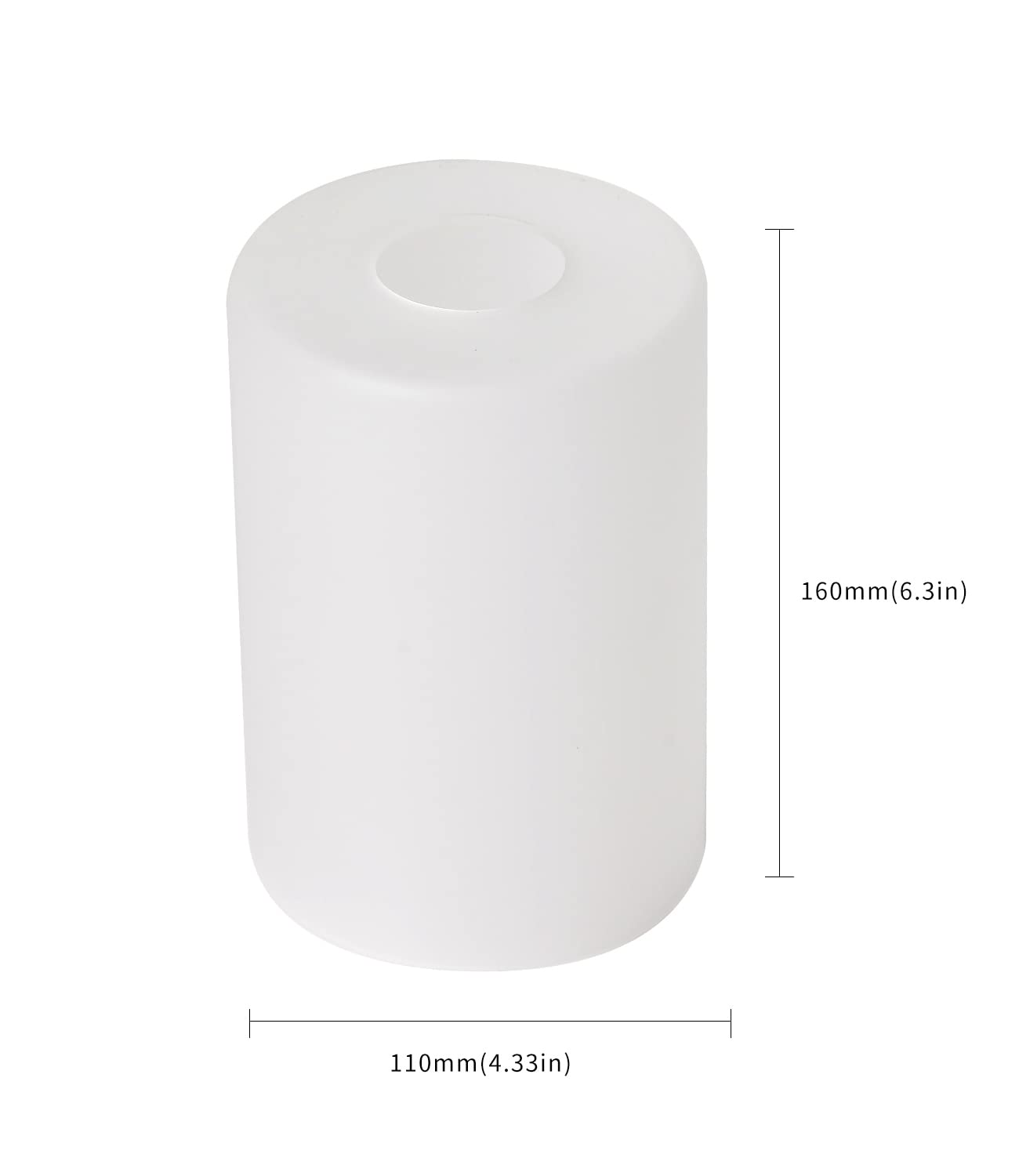 Frosted Glass Lamp Shade Cylinder Glass Shade Replacement Glass Light Shade For Floor Lamps, Chandelier, Replacement Lamp shade 6..3"*4.33" E26
