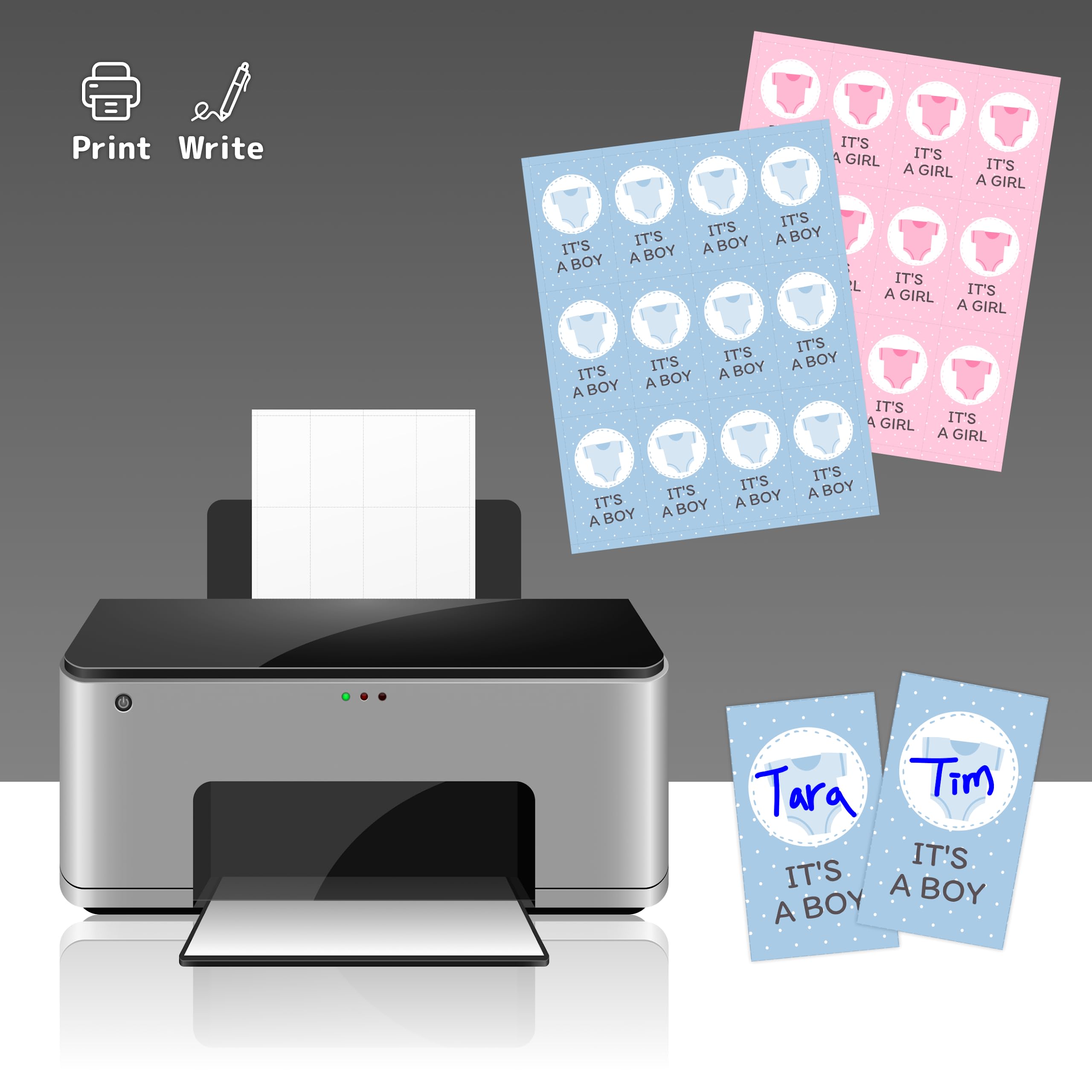 2000 Piece Printable Business Cards, Perforated Blank Card Stock Paper for Inkjet and Laser Printers, 3.5 x 2 Inches (2000)