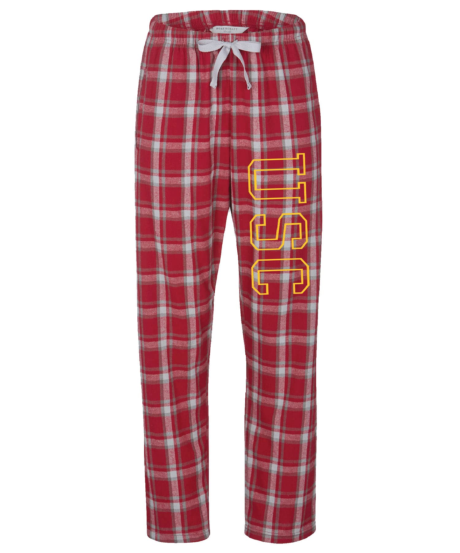 boxercraft NCAA Women's USC Trojans Haley Flannel Pant, Heritage Garnet Plaid, XL