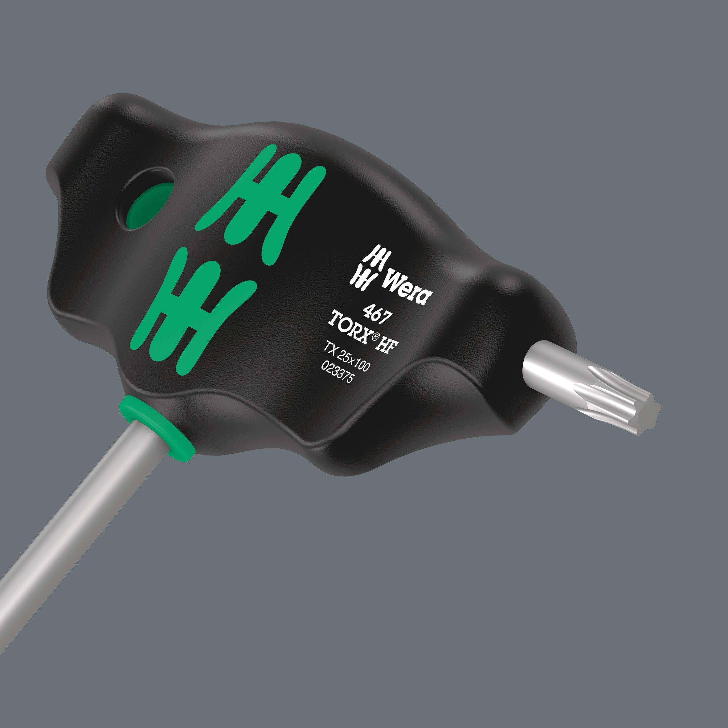 Wera 5023452001 467/7 TORX HF Set 1 Screwdriver Set T-Handle TORX Screwdrivers with Holding Function, 7 Pieces