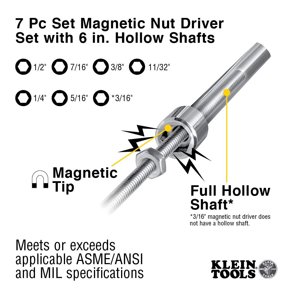 Klein Tools Screwdriver and Magnetic Nut Driver Set, 15-Piece