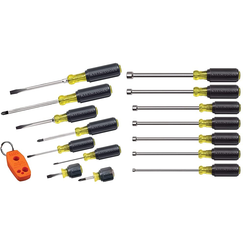 Klein Tools Screwdriver and Magnetic Nut Driver Set, 15-Piece