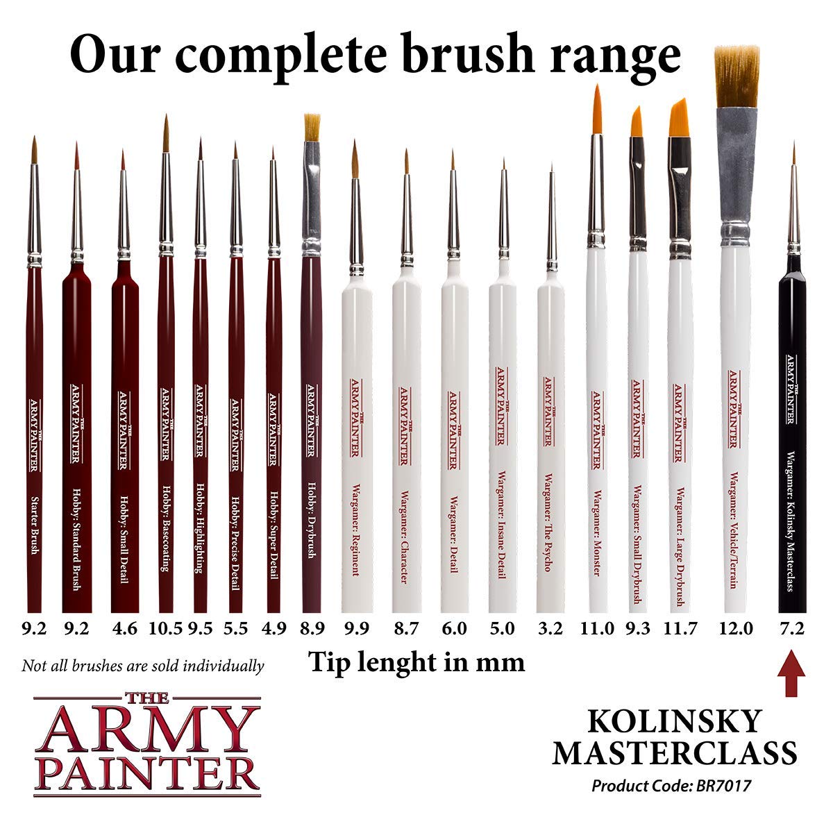 The Army Painter Masterclass Brush - Fine Detail Acrylic Paint Brushes with Kolinsky Sable Hairs – Small Paint Brush, Model Paint Brush & Fine Tip Paint Brushes for Miniature Watercolor Oil Painting
