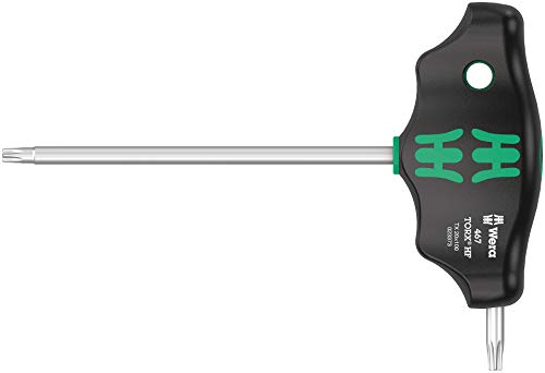 Wera 5023452001 467/7 TORX HF Set 1 Screwdriver Set T-Handle TORX Screwdrivers with Holding Function, 7 Pieces