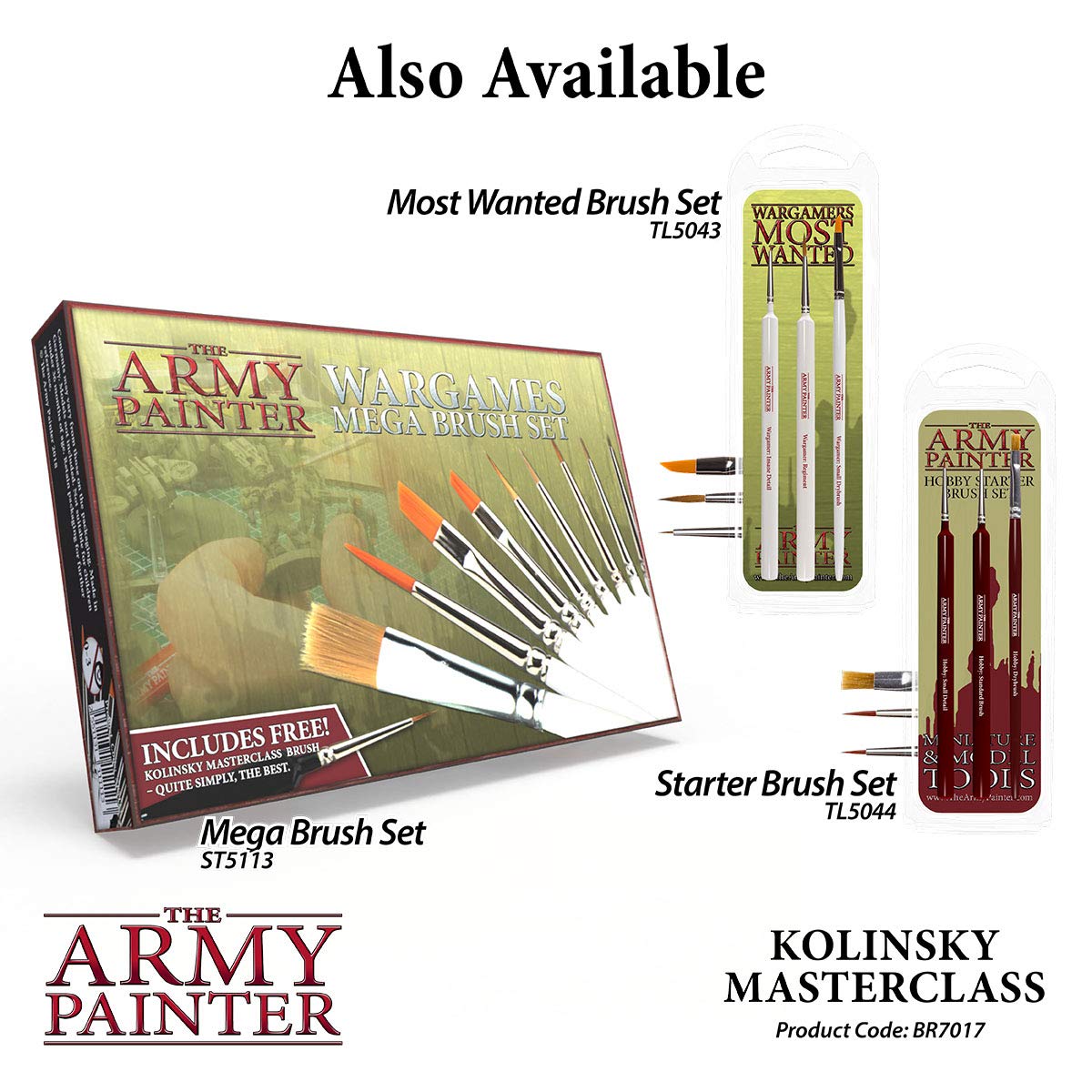 The Army Painter Masterclass Brush - Fine Detail Acrylic Paint Brushes with Kolinsky Sable Hairs – Small Paint Brush, Model Paint Brush & Fine Tip Paint Brushes for Miniature Watercolor Oil Painting