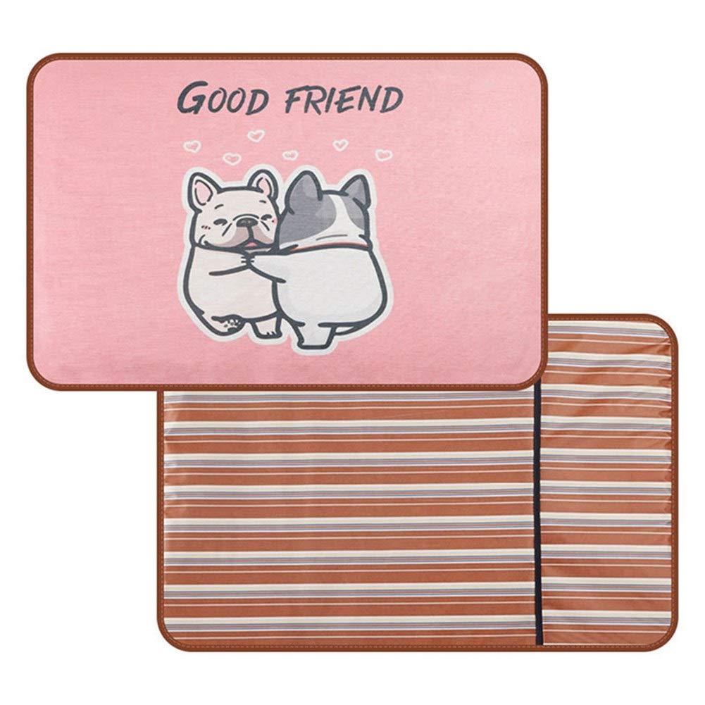 Summer Cool Dog Mat Foldable Pet Mattress Breathable Cooling Mat Teddy Small Medium Dog Bed Durable Comfortable Pet Supplies (Color : Style 2, Size : L)