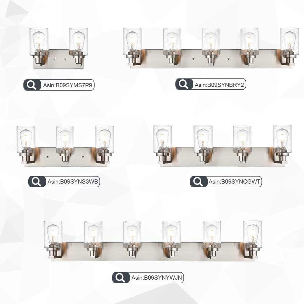 WINSHEN Cylinder Seeded Glass Lamp Shades, Bubble Glass Replacement Lampshades