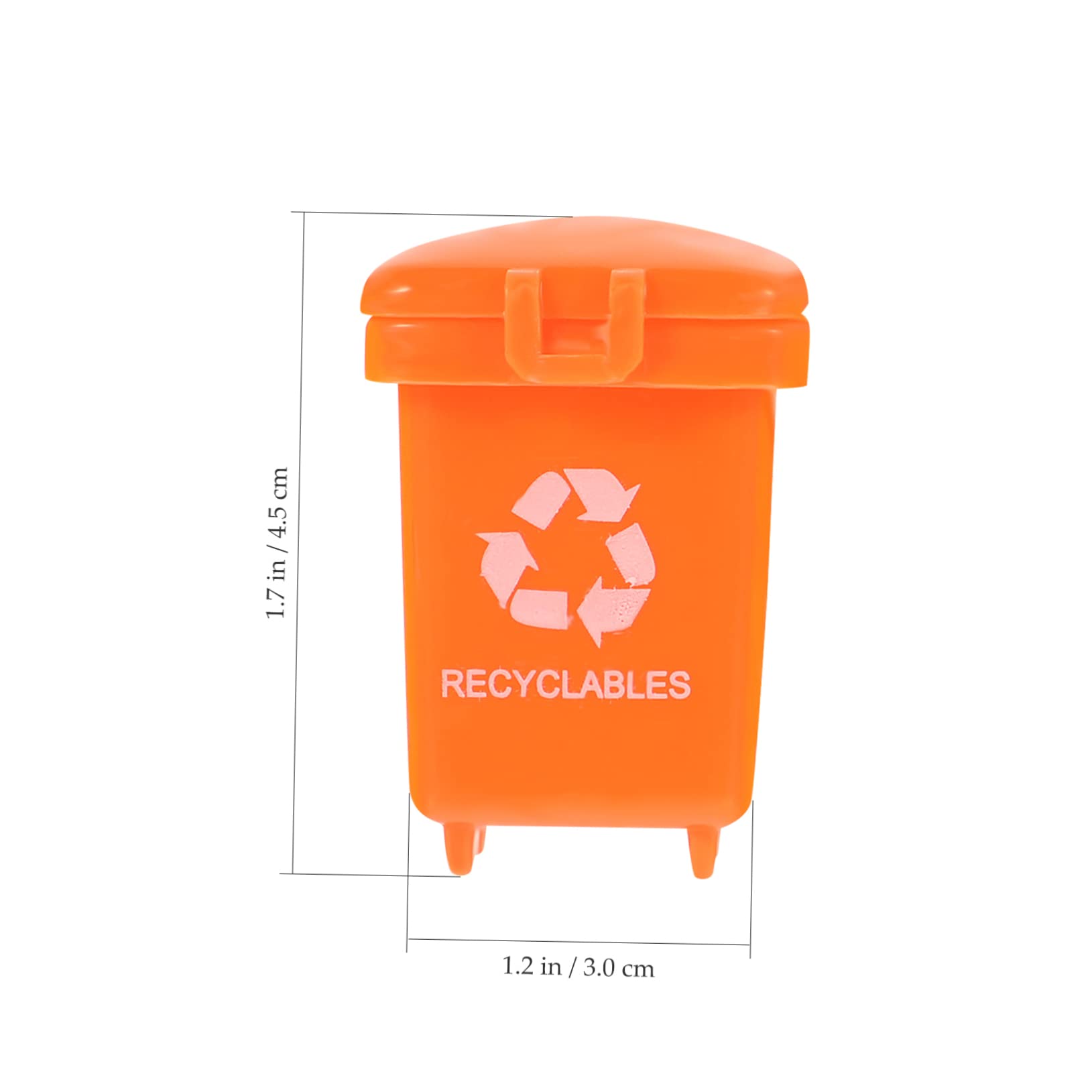 60 Pcs Mini Trash Can Trash Cans Photo Prop Trash Classification Toy Lovely Garbage Trash Cans Small House Garbage Can Model Trash Can Plaything Miniature Garbage Bin Model