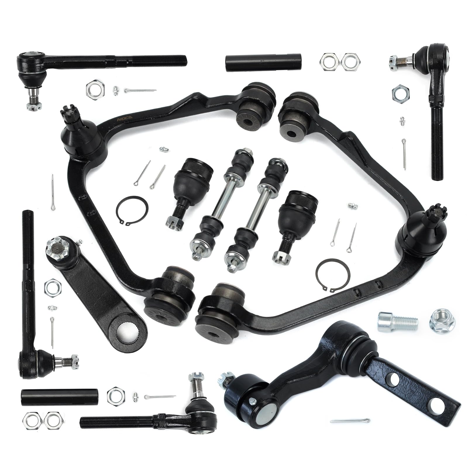 MPLUS 14X Front Control Arm Tierod Sway Bar Link Kit fits For FORD 1997-2002 EXPEDITION, 1997-2003 F150, 1998-1999 F250, 1997 F250, For LINCOLN 2002 BLACKWOOD, 1998-2002 NAVIGATOR
