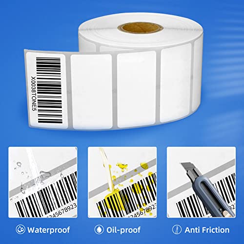 AKOGIRSE 3"x1" Multipurpose Barcode/FNSKU/UPC/FBA Direct Thermal Label, 12 Rolls/15600 Labels, Perforated, Strong Adhesive Shipping Label Compatible with Rollo & Zebra Desktop Printer, BPA&BPS Free