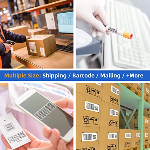 AKOGIRSE 3"x1" Multipurpose Barcode/FNSKU/UPC/FBA Direct Thermal Label, 12 Rolls/15600 Labels, Perforated, Strong Adhesive Shipping Label Compatible with Rollo & Zebra Desktop Printer, BPA&BPS Free