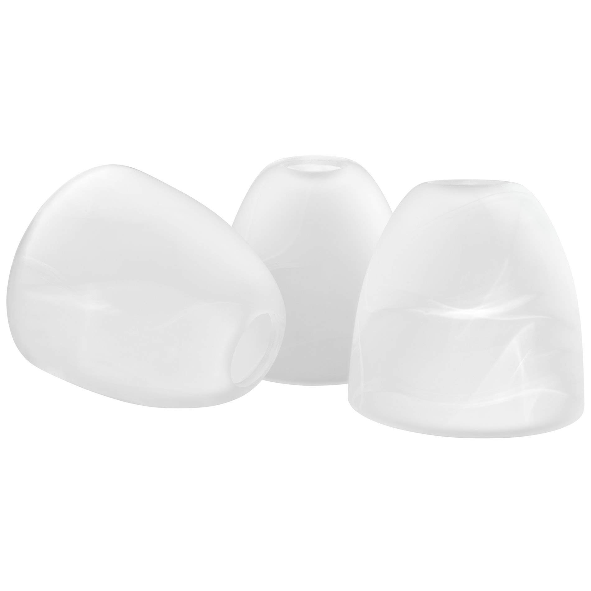 Kira Home Weston 5" Glass Shades, Alabaster Replacement Glass, 1-5/8" Fitter Opening for Threaded Medium Base Socket, 5" x 5", 3-Pack