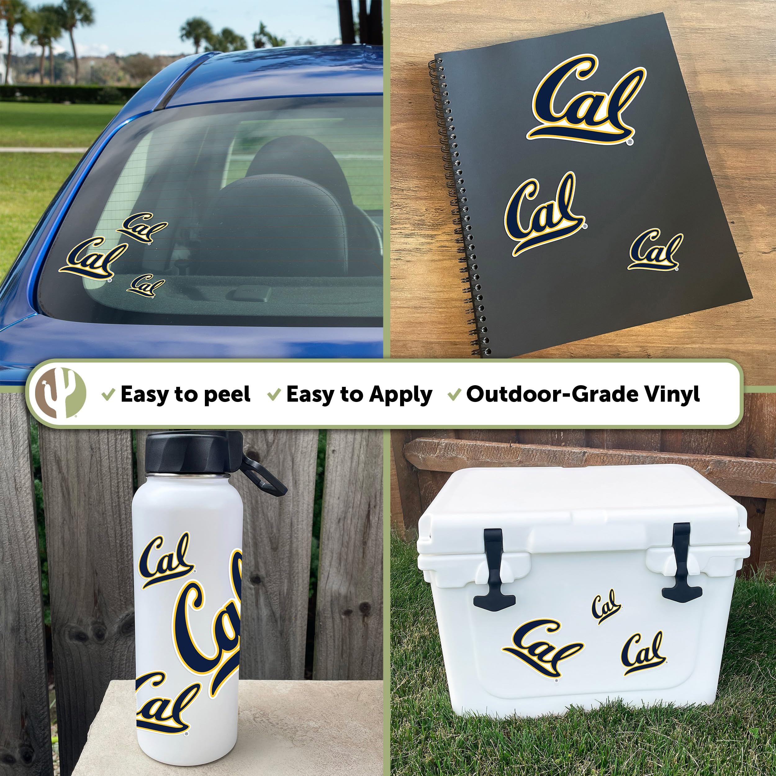 Desert Cactus University of California Berkeley Sticker Golden Bears Cal UC Vinyl Decals Laptop Water Bottle Car Scrapbook T3 (Type 3-2)