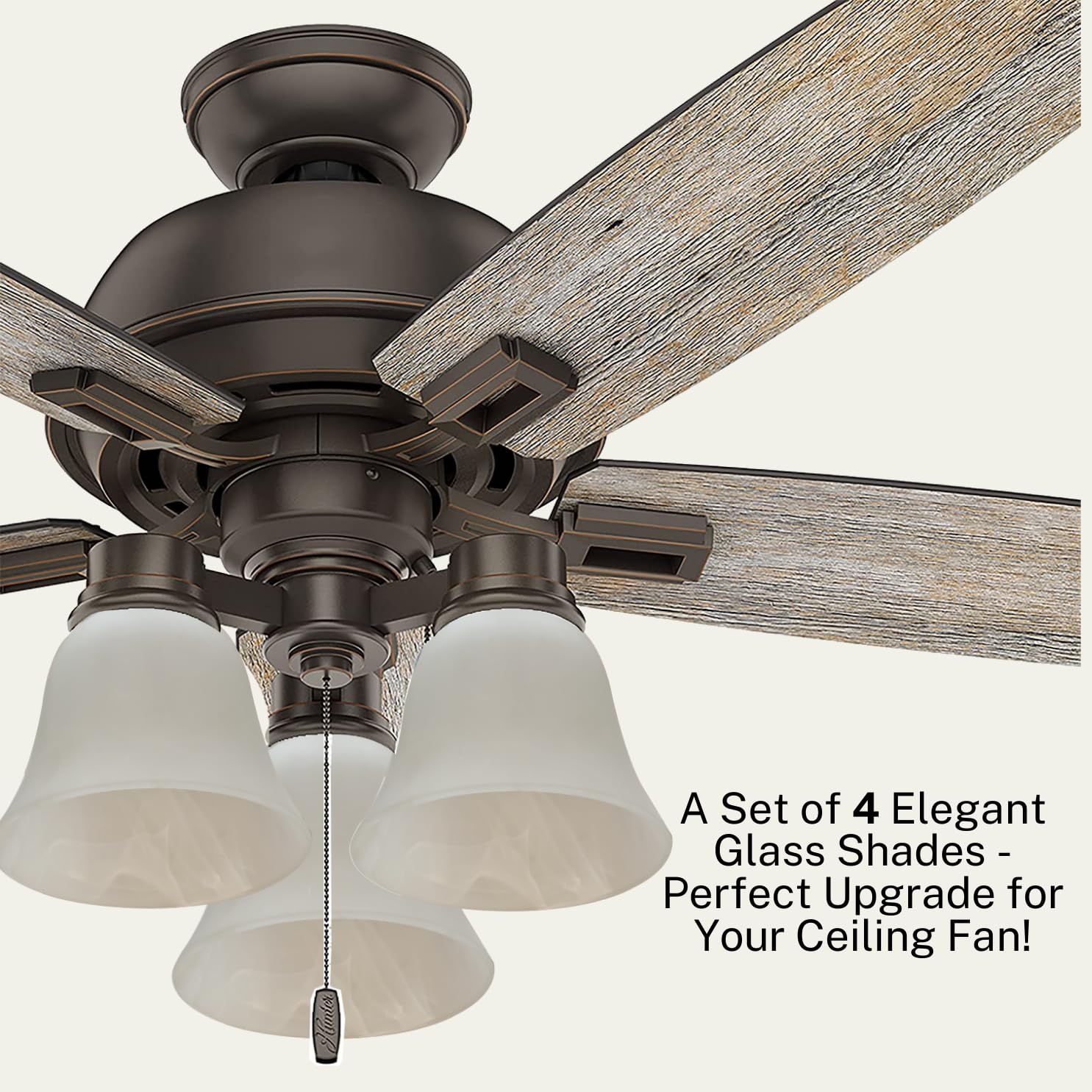 LIGHTACCENTS 4-Pack Ceiling Fan Light Covers -white Alabaster Glass Shade Lamp Replacement Kit For Ceiling Fan Light Kits. Glass Lamp Shade Replacement Used For Ceiling Fan Globe Replacement