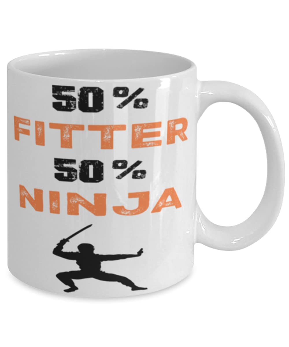 Fitter Ninja Coffee Mug,Fitter Ninja, Unique Cool Gifts For Professionals and co-workers