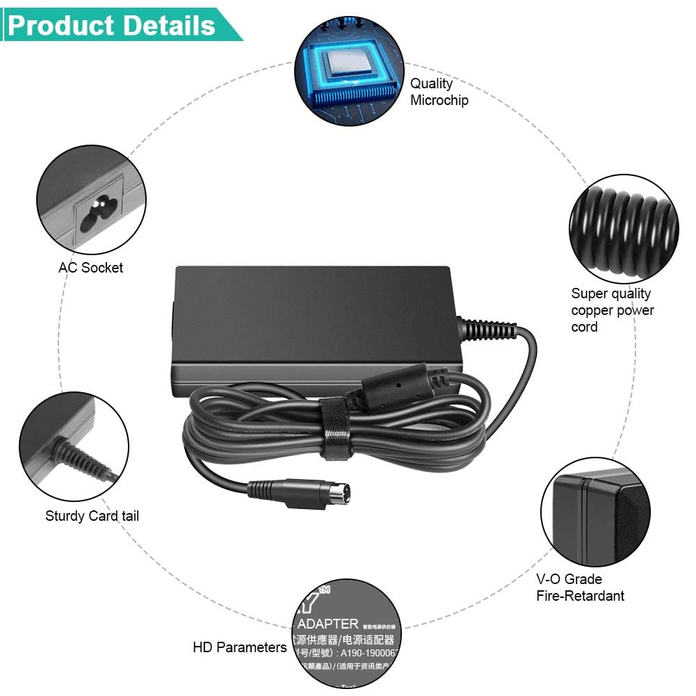 HKY 19V 4PIN AC Power Supply for Philips Respironics SimplyGo Mini Portable Oxygen Concentrator Simply Go Mini 82211 1118724 MANGO120-19BK-PHI REF 1116817 1116818 Battery Power Adapter Charger Cord