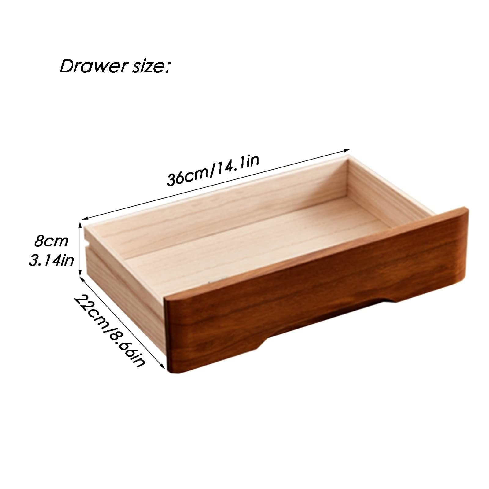 YUZDNM Desktop File Cabinet - Solid Wood Storage Box, Wooden Desktop Storage Box with Lockable Drawers, Office Supplies A4/Receipt File Organizer, 2 Layer Flat File Cabinet with Lock (Color : B)