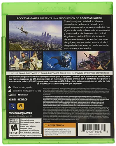 Grand Theft Auto V Premium Online Edition LATAM Xbox One