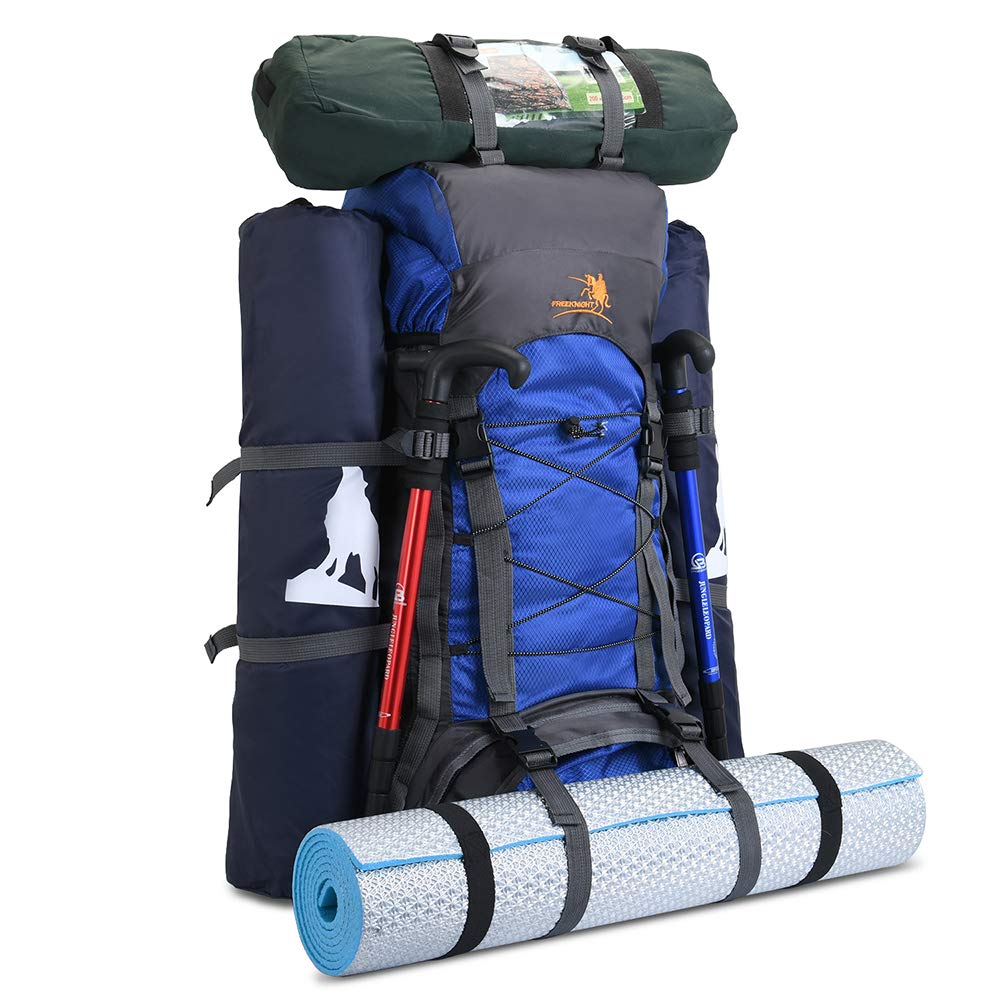 Bseash 60L Internal Frame Waterproof Hiking Camping Backpack with Rain Cover, Large Outdoor Sport Travel Daypack Rucksack