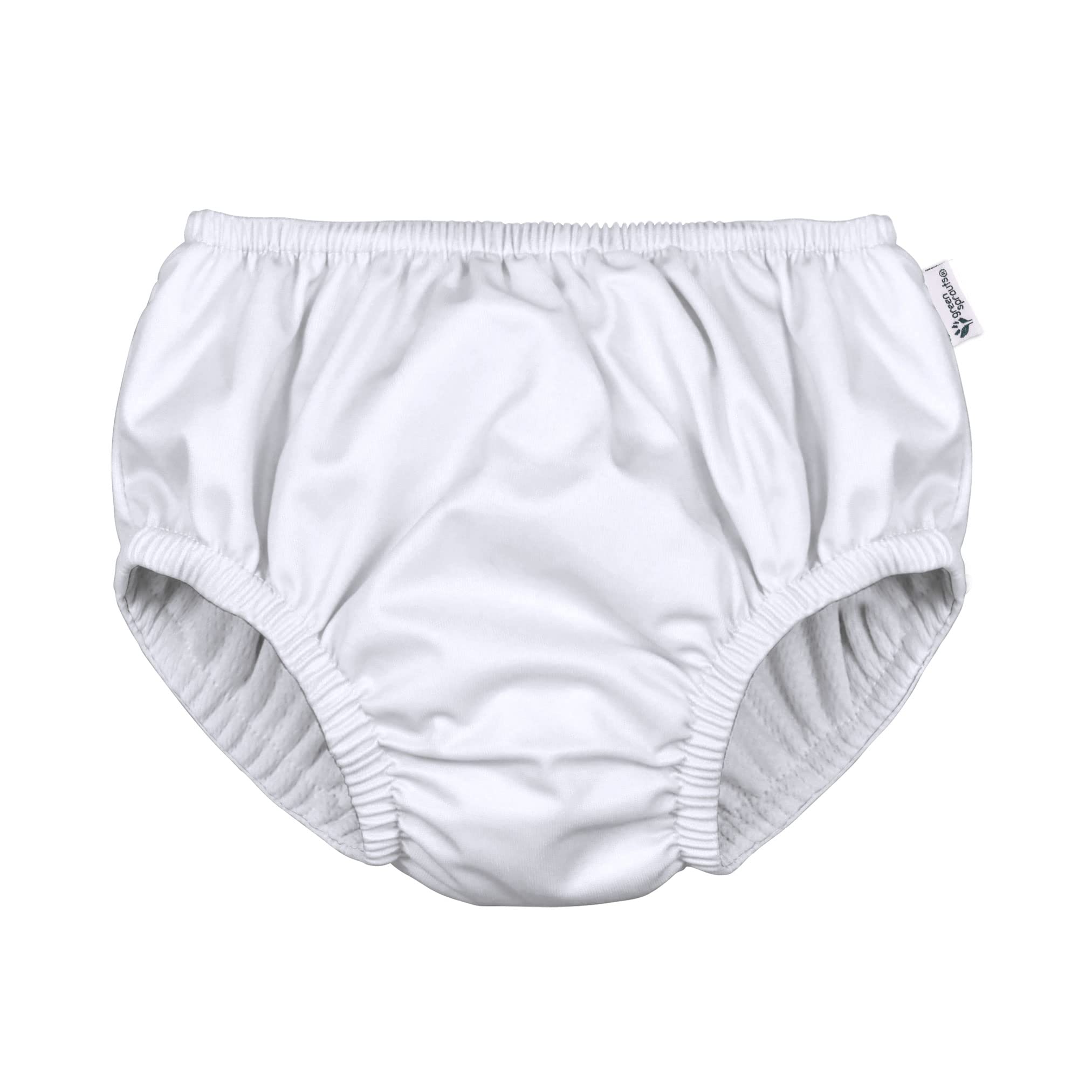 green sprouts Unisex Baby Reusable Absorbent Swim Diaper Pull On, White, 12 Months
