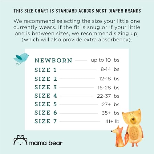 Amazon Brand - Mama Bear Gentle Touch Diapers, Hypoallergenic, Size 5, 132 Count (4 packs of 33), White