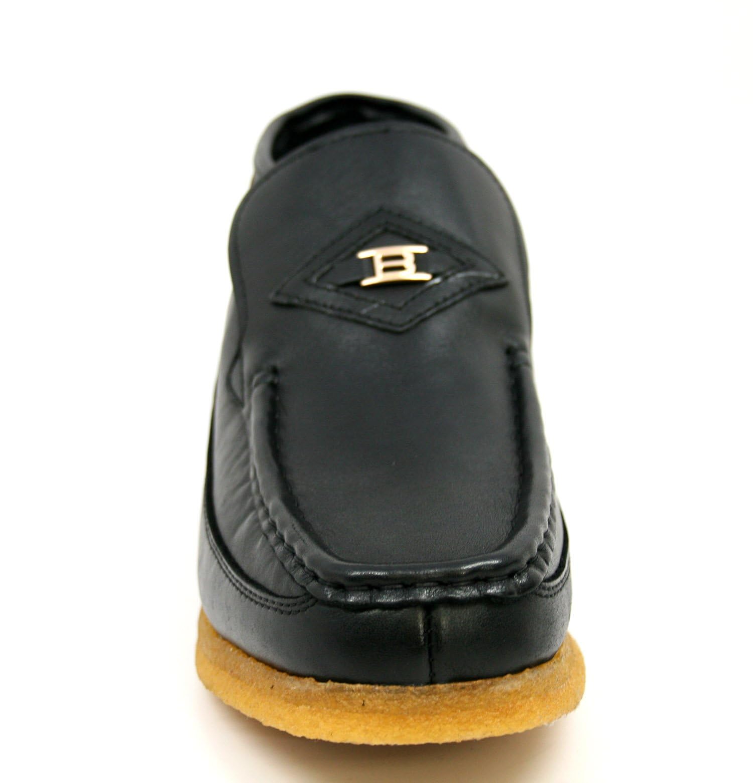 British Collection Men's BWB Slip on Shoe, Black Leather, 9 M