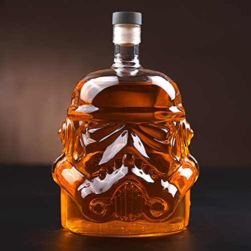 Whiskey Flask Carafe Decanter, Whiskey Glasses, Whiskey Carafe for Wine, Liquor, Scotch, Bourbon, Brandy - 750ML