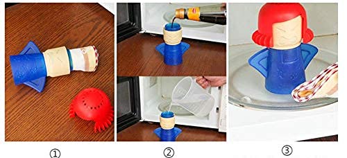 UgyDuky 4 Pack Angry Mom Microwave Cleaner Microwave Oven Steam Cleaner Doll Use Water and Vinegar High Temperature Cleaning Kitchen Cleaning Tool for Home and Office