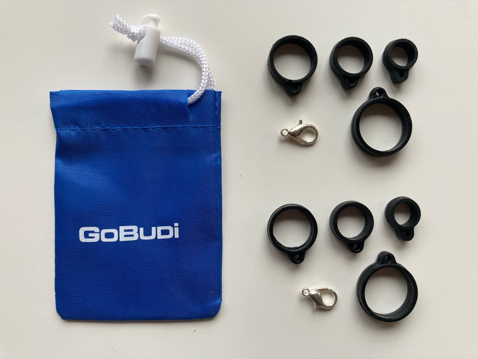 GoBUDi Lanyard Necklace Leash and Full Kit of rings to fit any device
