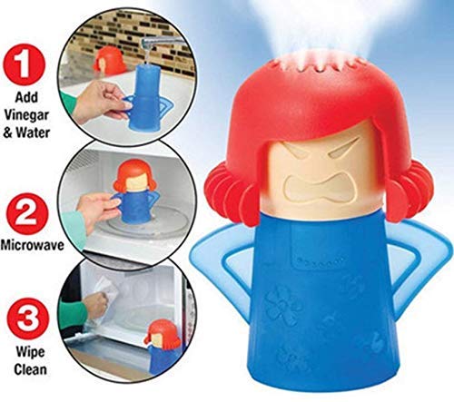 UgyDuky 4 Pack Angry Mom Microwave Cleaner Microwave Oven Steam Cleaner Doll Use Water and Vinegar High Temperature Cleaning Kitchen Cleaning Tool for Home and Office