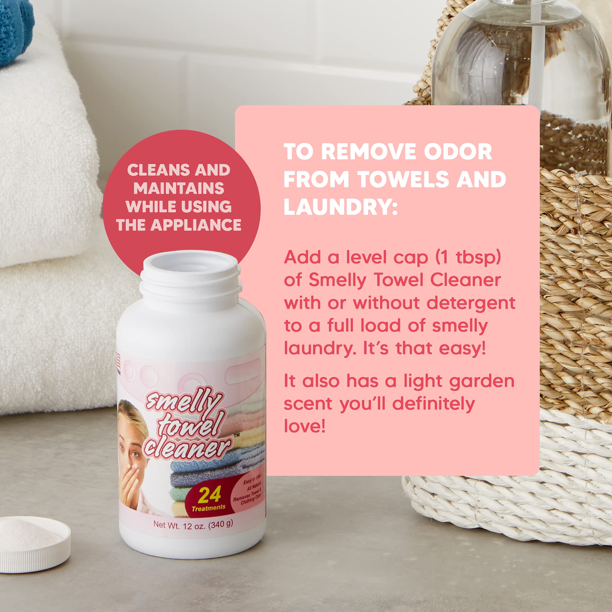Smelly Washer & Towel Cleaner, 24 Treatments