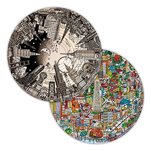 Spin Flip Puzzle - Charles Fazzino - Spin it, Flip it, Solve it! for Those who Love Brain teasers! Adult Fidget Toy. Great Easter Basket Stuffers for Teens, Men and Women