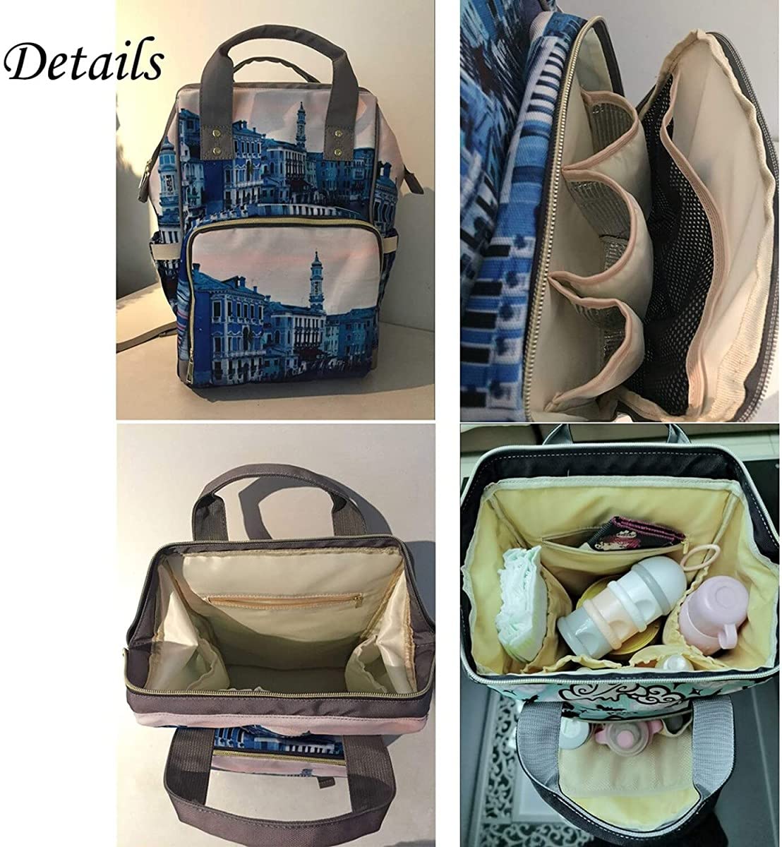 XOZOTY Sea Turtle Diaper Bags with Name Waterproof Mummy Backpack Nappy Nursing Baby Bags Gifts Tote Bag for Women