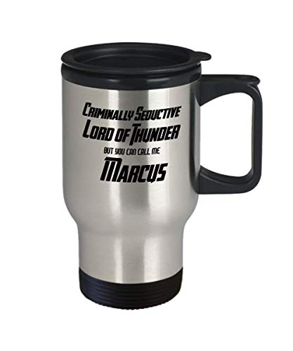 Marcus Travel Mug Lord of Thunder Funny Gift Ideas Mens First Name Husband Dad Son Brother