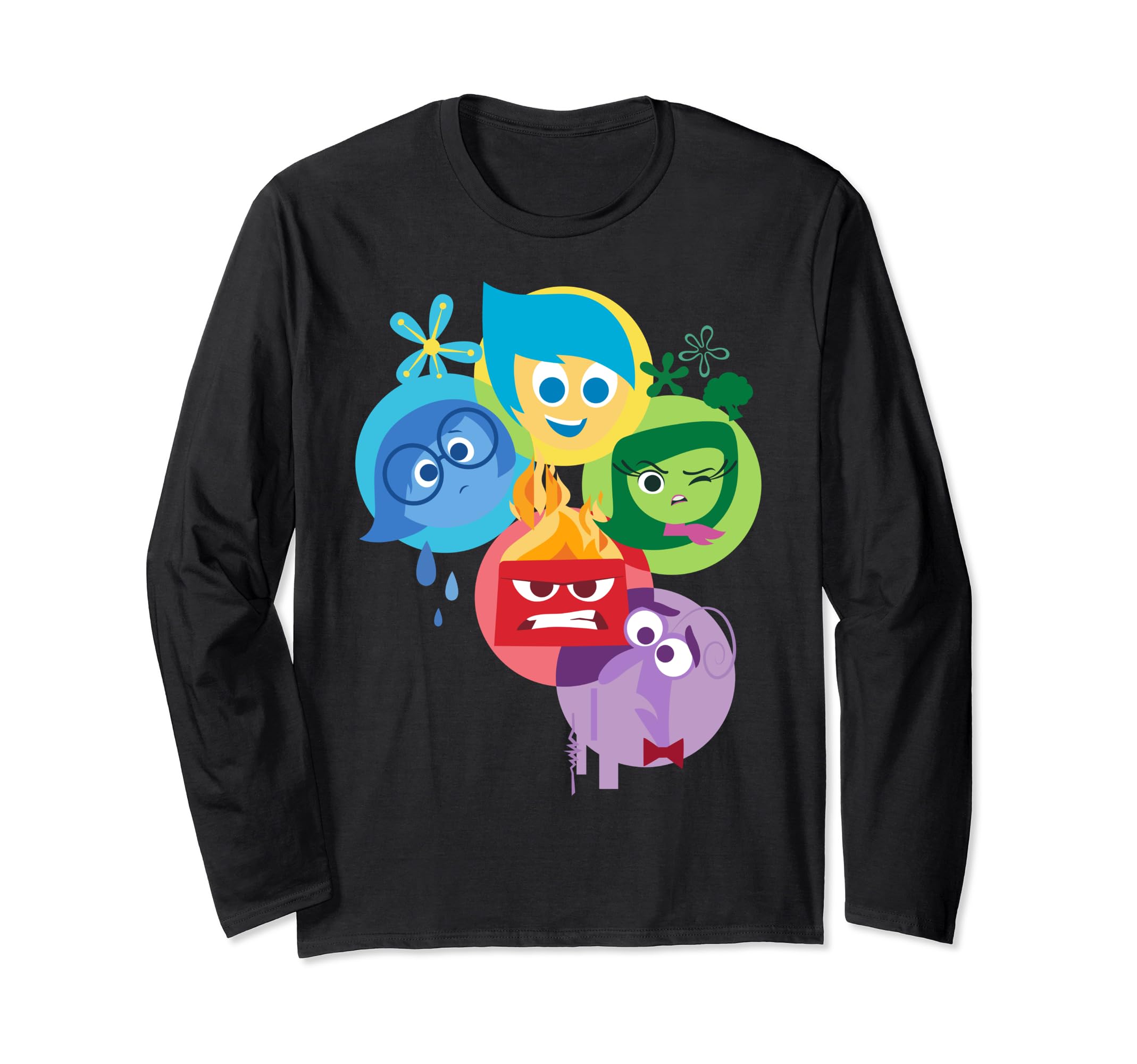 Disney Pixar Inside Out Simple Group Shot Long Sleeve Tee Long Sleeve T-Shirt