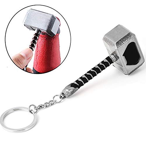 Cool Keychain Bottle Opener, Hammer Shield Keychain Bottle Opener, Beer Gifts Bottle Opener for Men, Husband, Dad, Grandpa, Boyfriend …