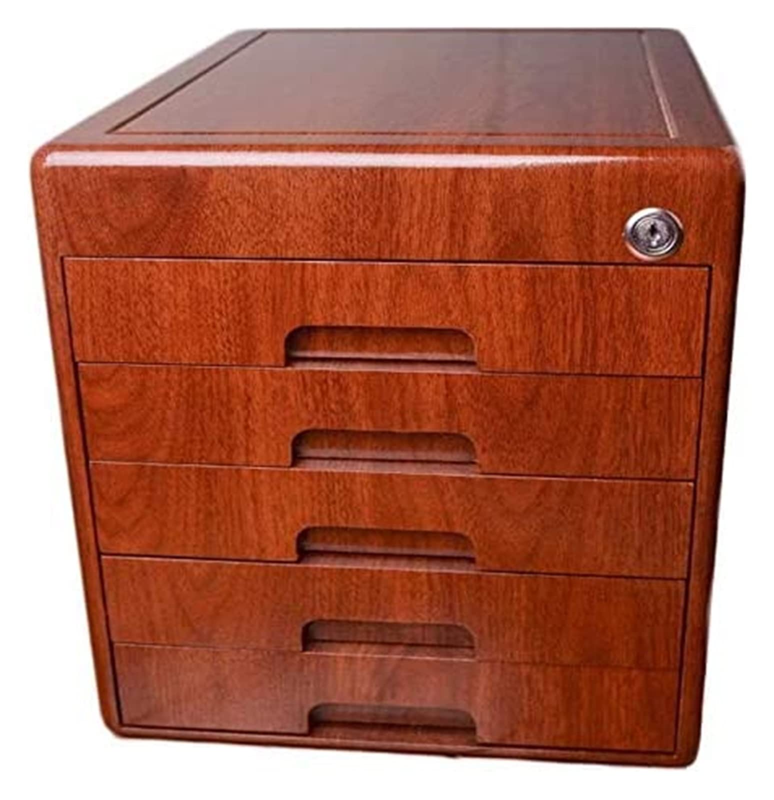 File Cabinets with Lock Office Desktop 5 Layers Drawer Type Flat File Cabinets A4 Paper Desk Storage Cabinet