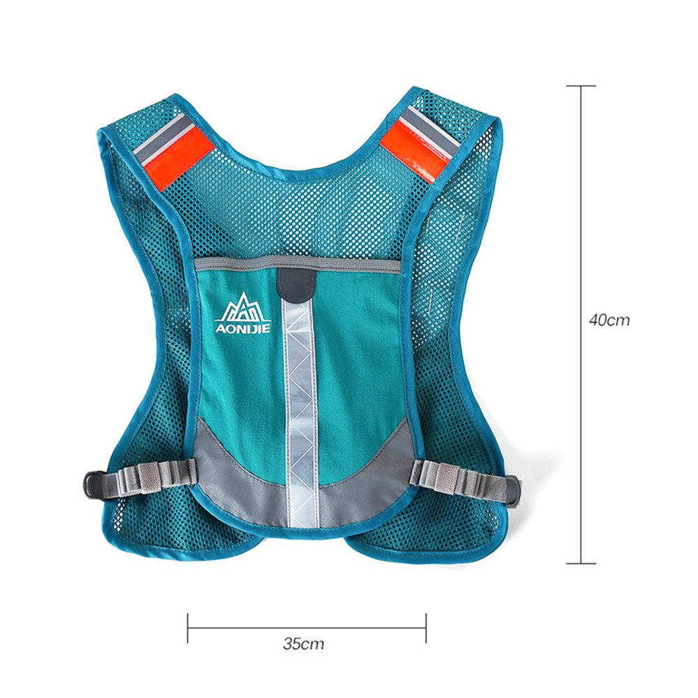 AONIJIE Marathon Running Vest Pack Water Hydration Backpack Outdoor Sport Bag Cycling Camping Climbing Rucksack (Blue+2pcs 250ml Bottles)