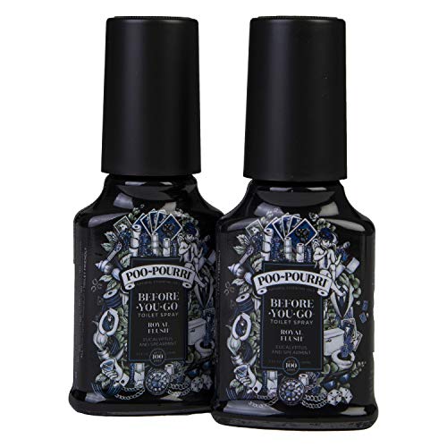 Poo-Pourri na342 Royal Flush Before You Go Spray 2 oz-2 Pack, 2 Ounce (2 Count), Blue, 4 Fl Oz