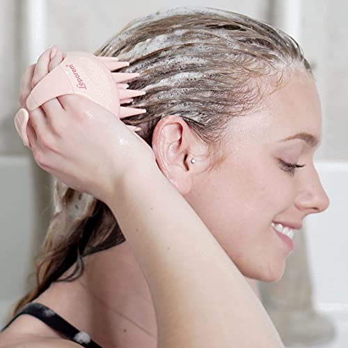 Scalp Massager - Shampoo Brush with Extra Long Soft Silicone Bristles for Dry & Wet Hair, Dandruff Reducing Head Scrubber with 3 Pack of Quick Dry Hair Towel Wrap